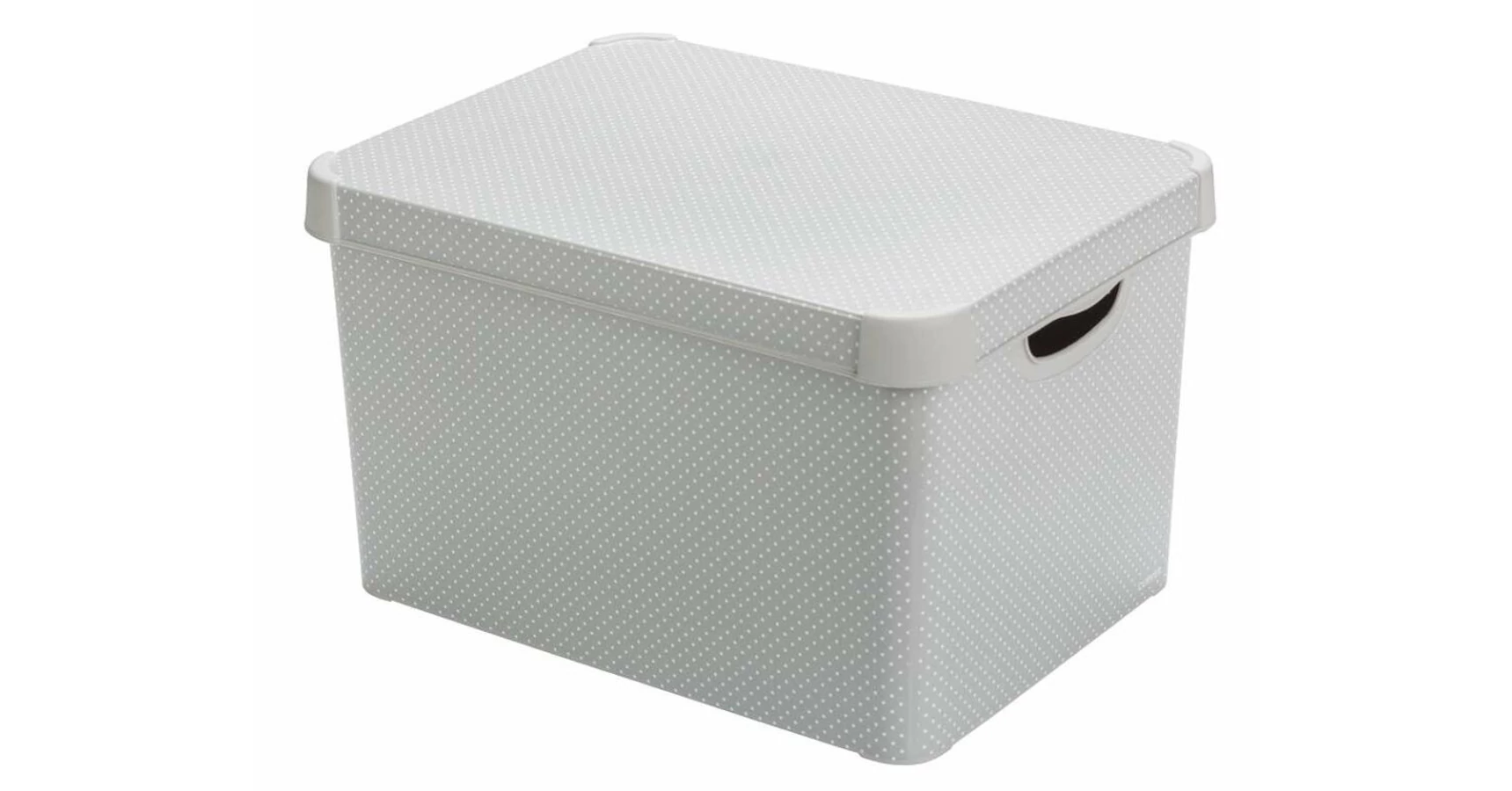 Curver Deco Stockholm tárolódoboz L 22 l pöttyös