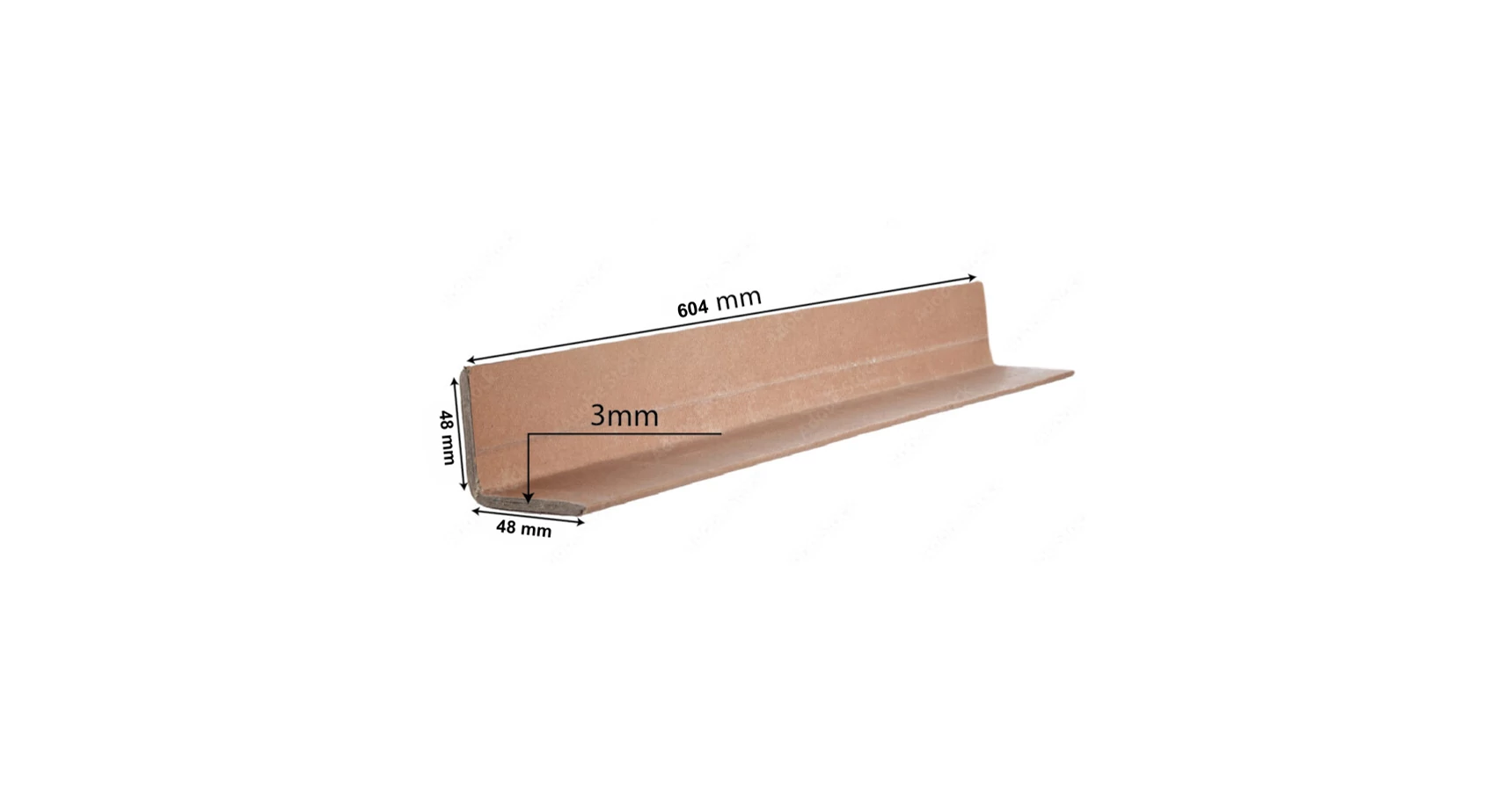 Papír élvédő 48x48x3x604 mm