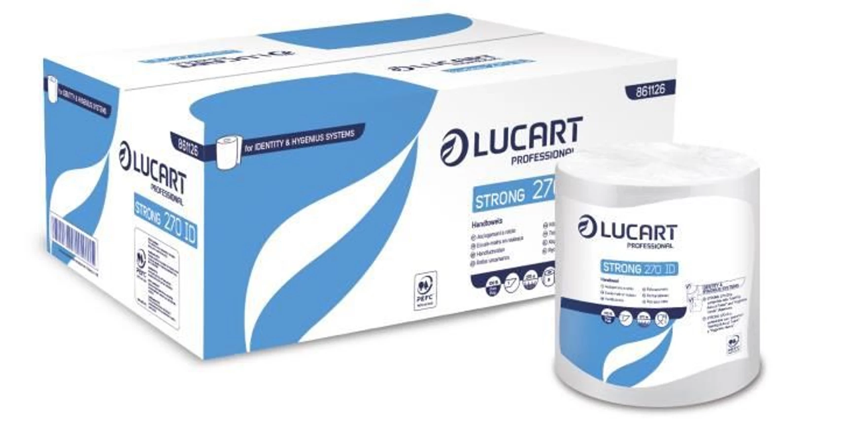 Lucart Strong 270 ID tekercses kéztörlő 270 méter/tekercs