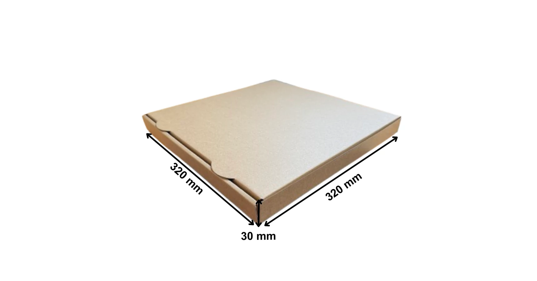 Pizzás doboz 320×320×30 mm – Zovapack