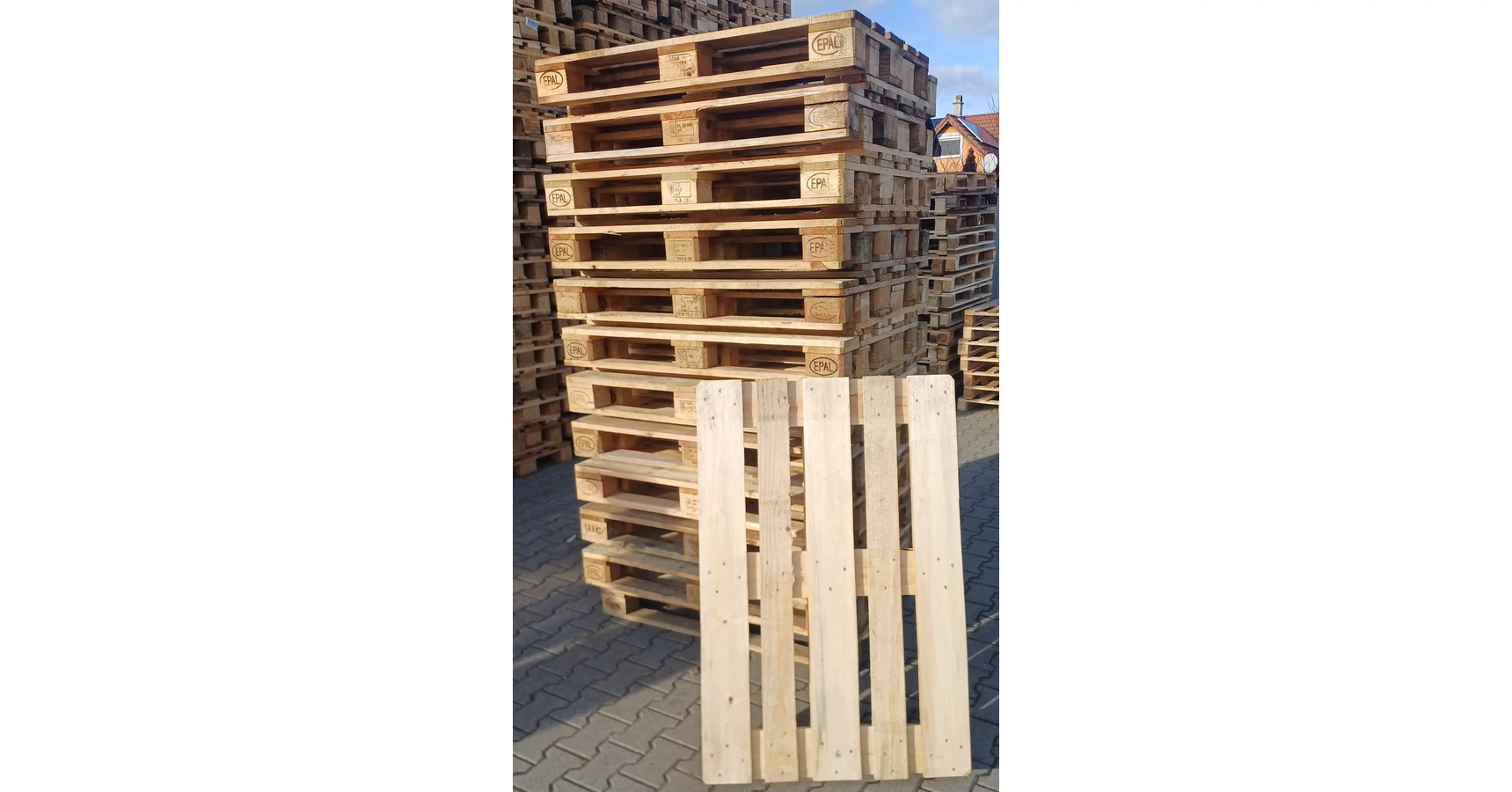 Használt világos EUR raklap 800x1200 mm